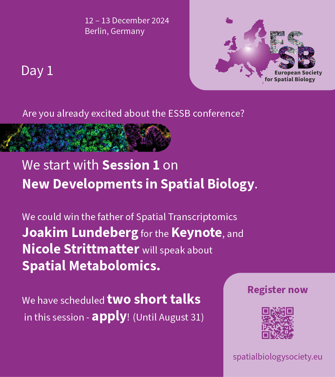 Session 1 - European Society for Spatial Biology